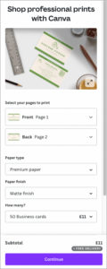 How to Make Business Cards in Canva