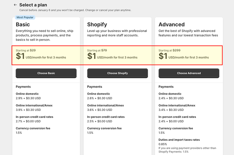 Shopify 3 Months for $1 — How to Get This Offer (2024)
