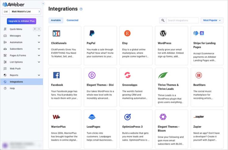 AWeber Review — All the Pros and Cons / Key Features