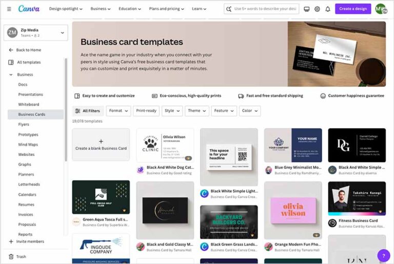 How to Make Business Cards in Canva
