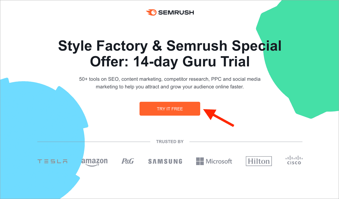 Semrush Guru Trial — 14 Days Free Access